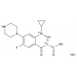 13C3,15N-Ciprofloxacin hydrochloride | C1413C3H19ClFN215NO3 | 692709 ...